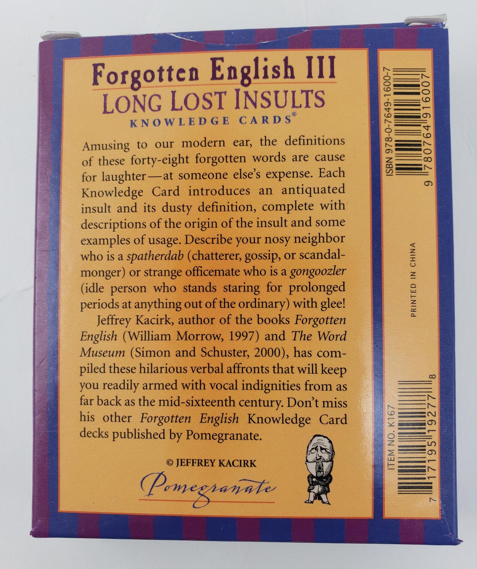 Pomegranate Forgotten English 111 Long Lost Insults Knowledge Cards ...