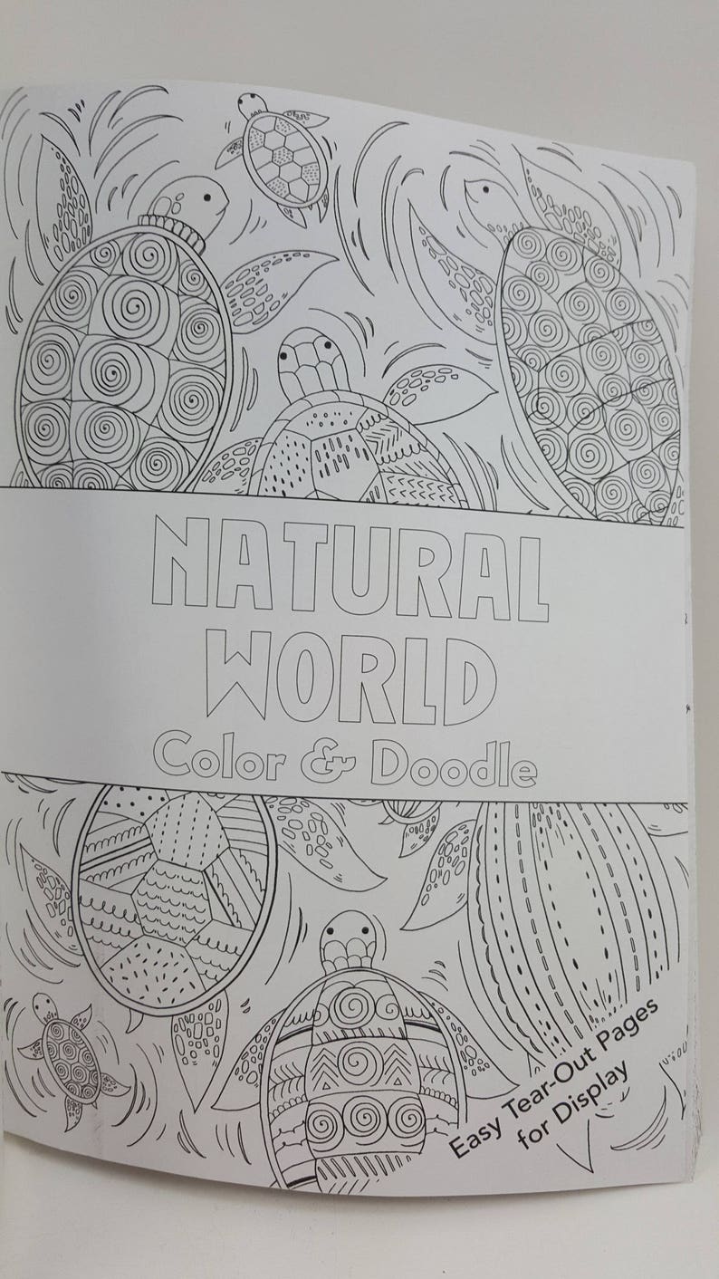 Natural World Color and Doodle Coloring Book | Etsy