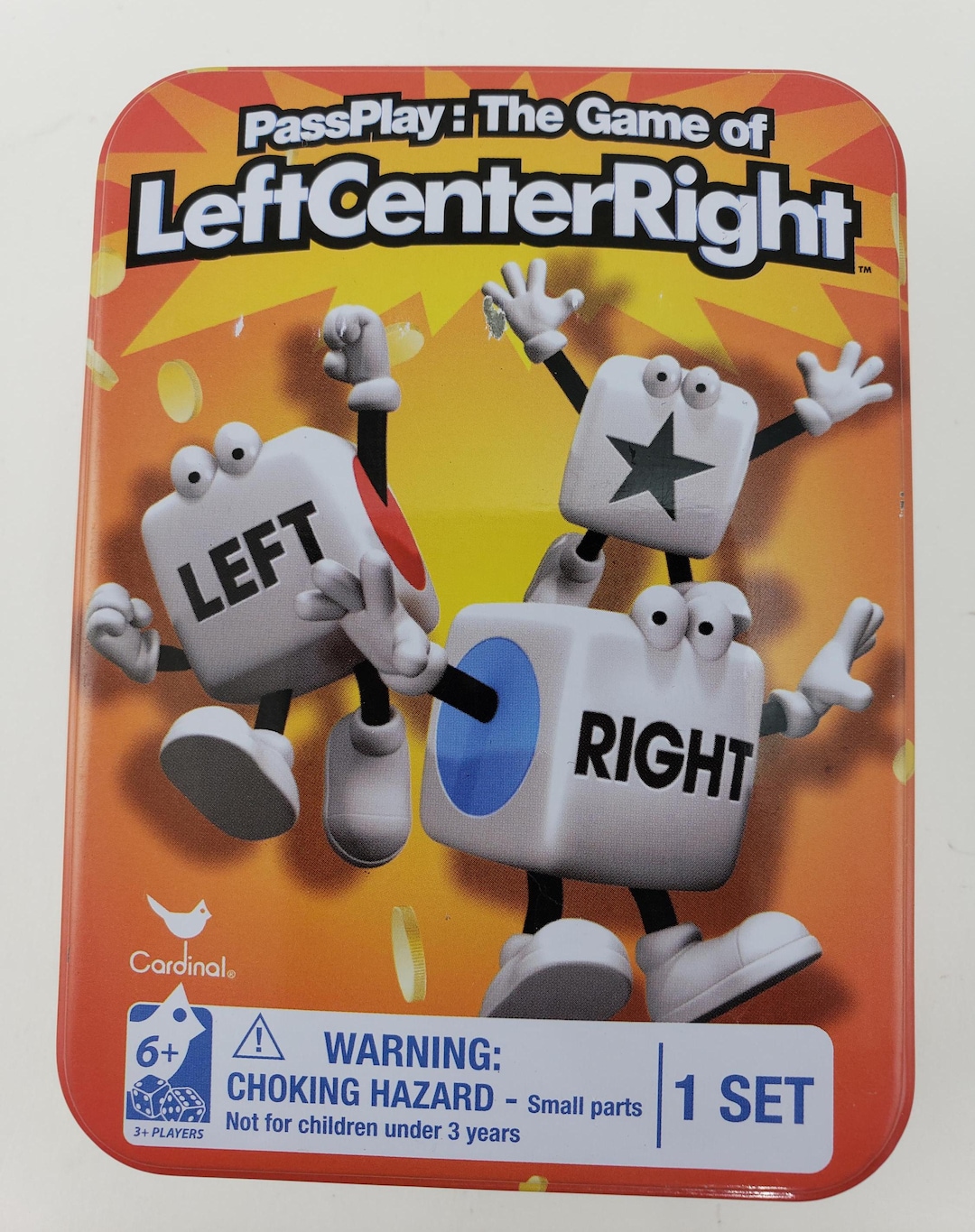 Cardinal LCR Left Center Right Dice Game in A Tin Open Tin - Etsy