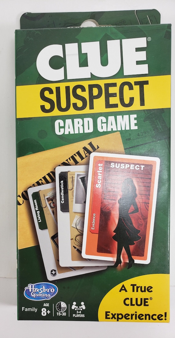 Hasbro Gaming Clue Suspect Card Game | Etsy