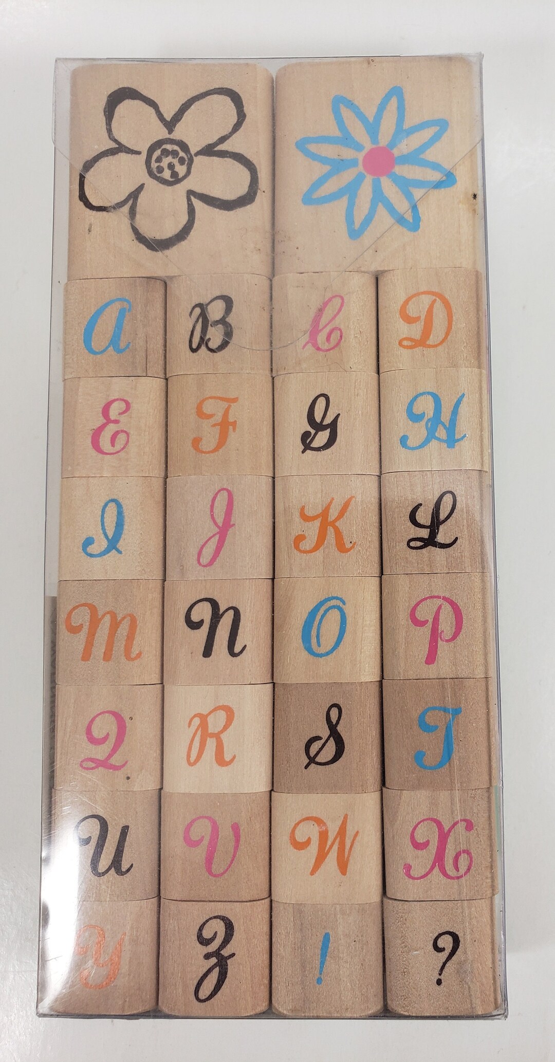 Plaid "alphabet & Flower" Rubber Stamps Collection - Etsy