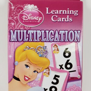 Disney Princess Multiplication Learning Cards - Etsy