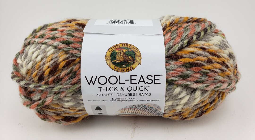Lion Brand Wool Ease Thick & Quick Stripes # 612 "coney Island" Yarn - Etsy