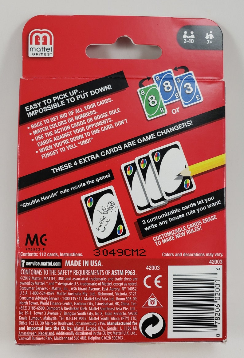 Mattel UNO WILD Card Game - Etsy
