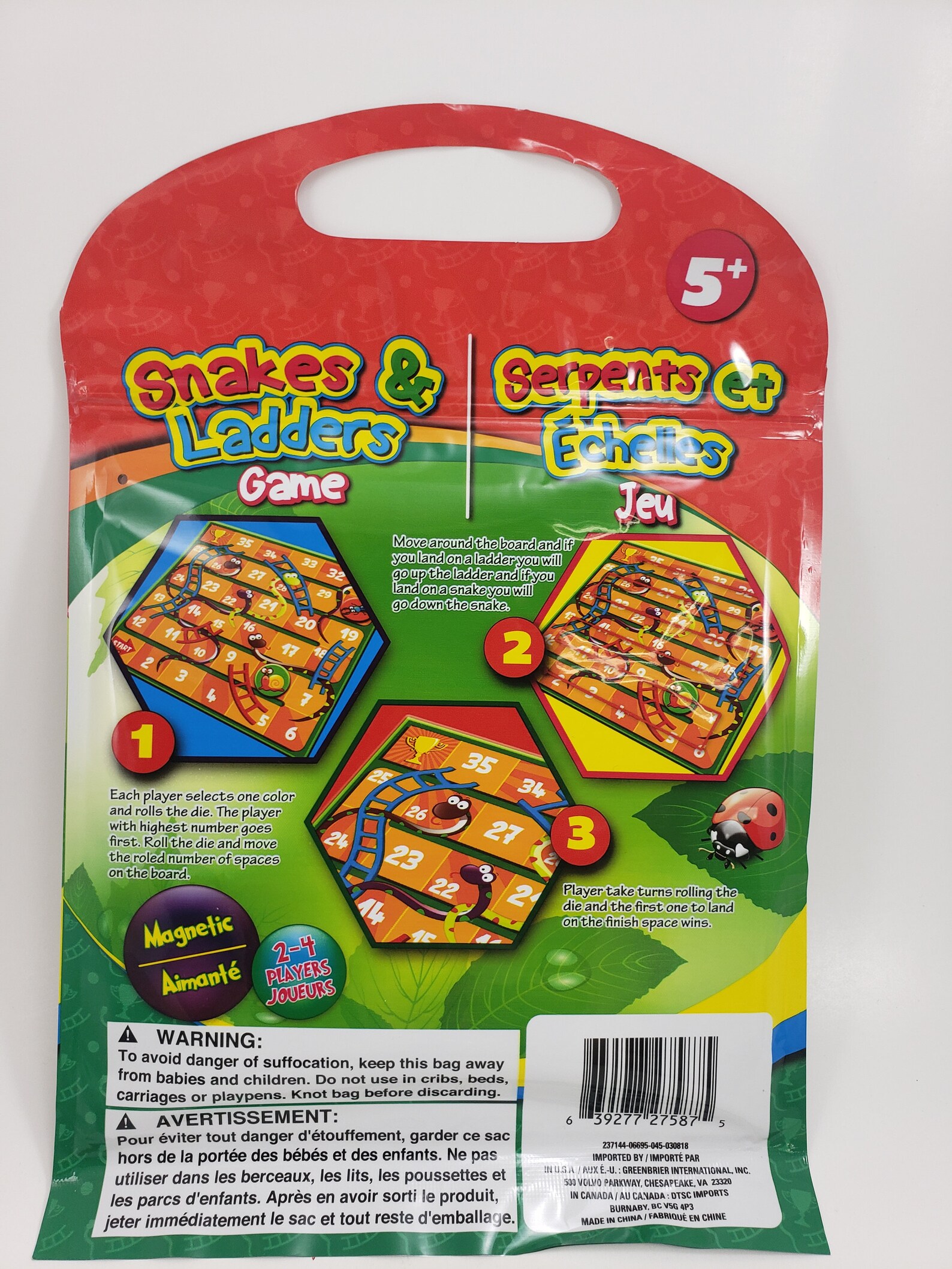 Magnetic Snakes & Ladders Game Set - Etsy