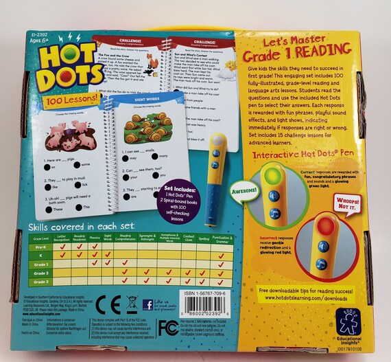 Hot Dots Kindergarten Hot Dots 1st Grade Workbook - Interactive Math ...