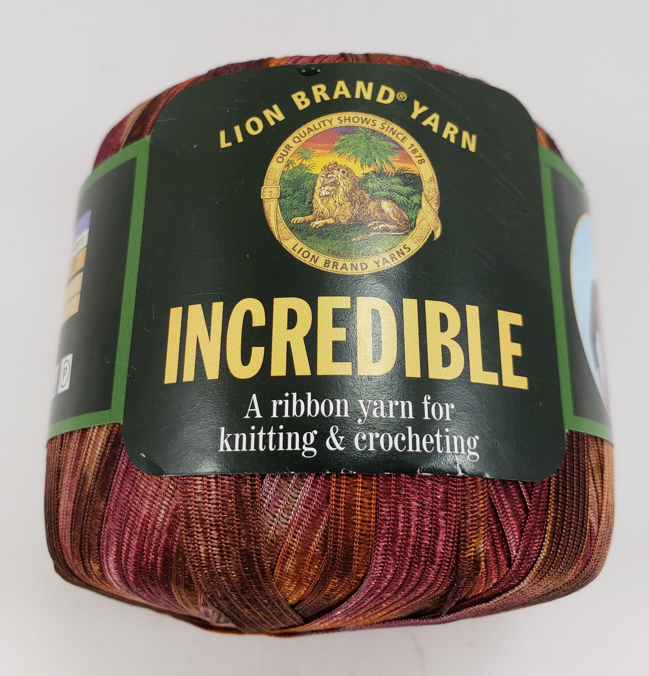 Craft Supplies & Tools Macrame 2 Skeins Lion Brand Incredible Ribbon ...