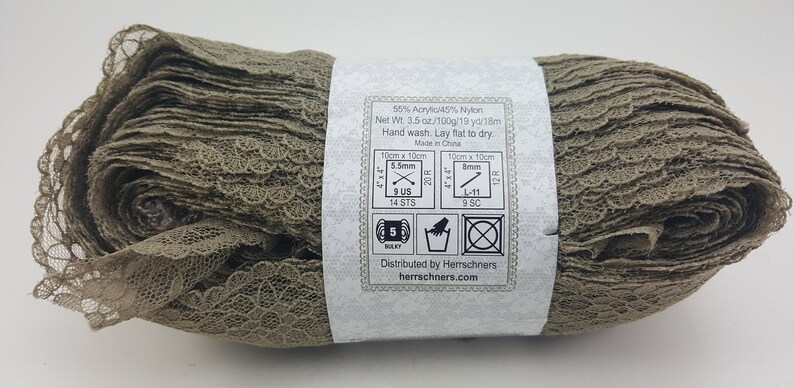 Sundance Chantilly Frill "gray" Lace Yarn - Etsy