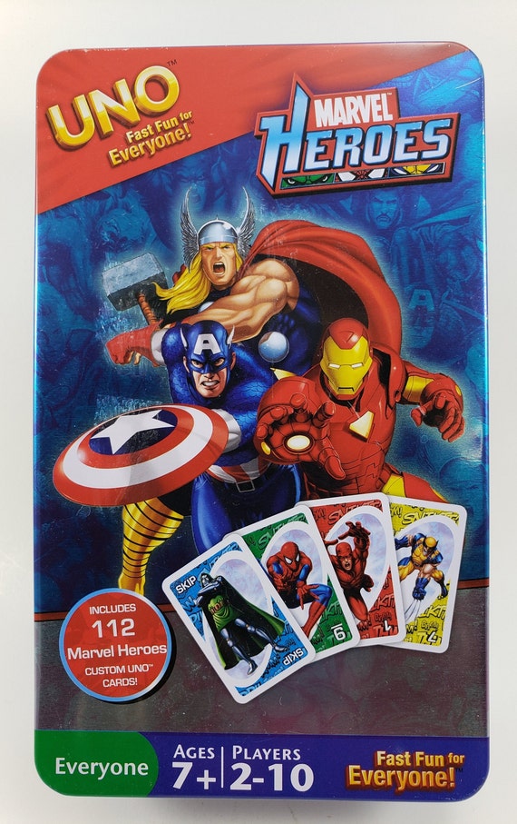 Fundex Marvel Heroes UNO Custom Card Game In A Tin | Etsy
