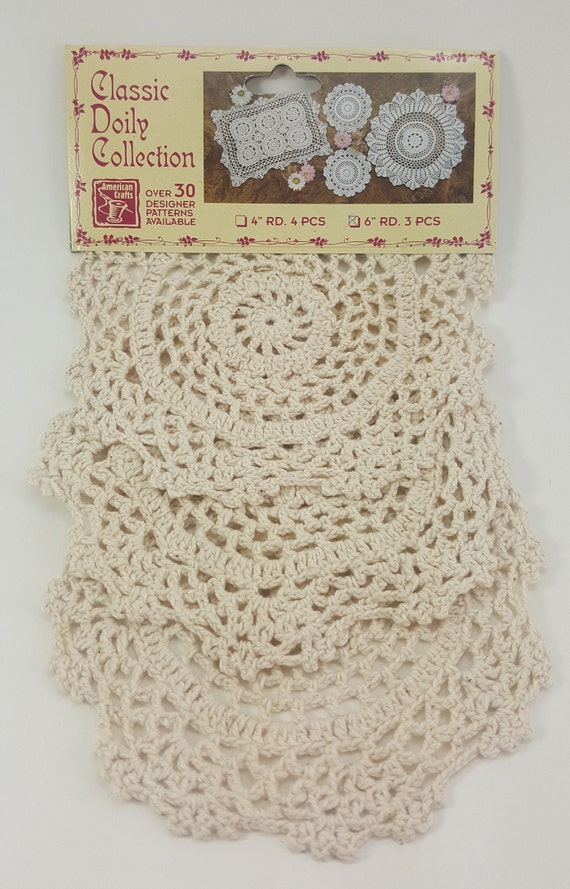 American Crafts Classic Doily Collection 6 RD. 3 PCS - Etsy