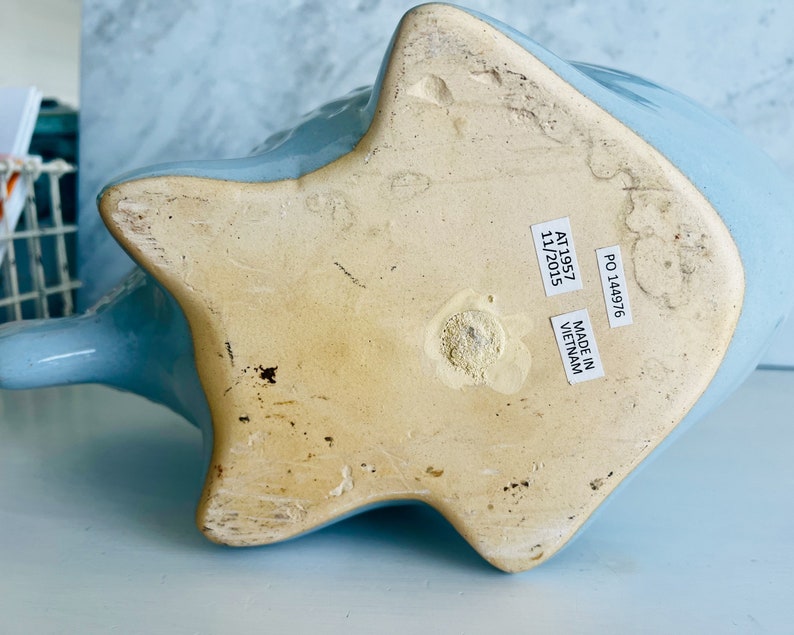 Blue Pottery Fish Planter - Etsy