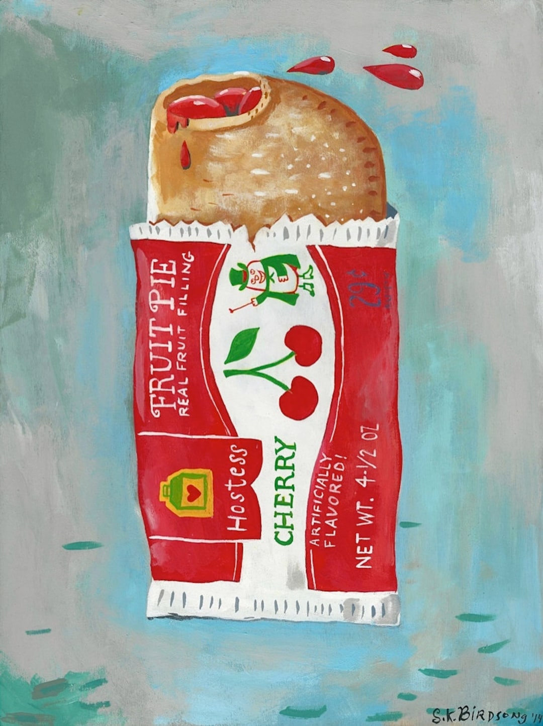 Cherry Fruit Pie. A Limited Edition Giclee Print of an Original ...