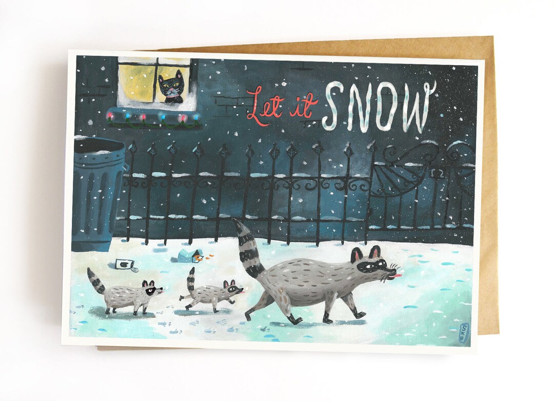 Snowflakes Greeting Card Set - Etsy