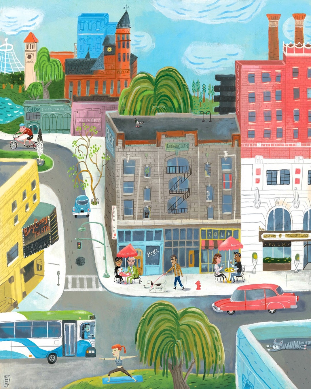 The Longbotham, Spokane, Washington . A Limited Edition Giclee Print of ...