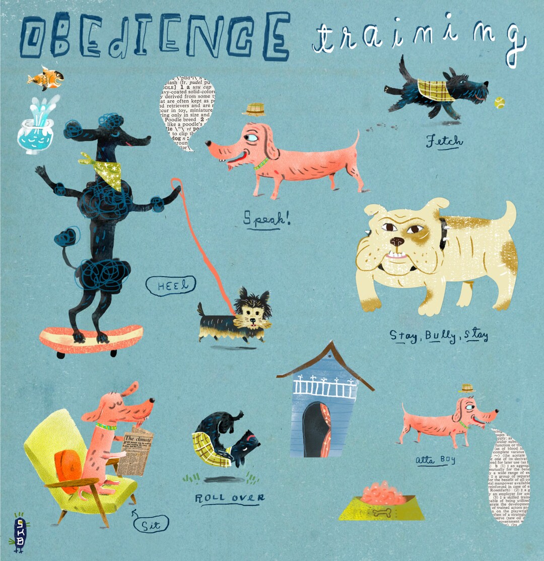 Obedience Training. A Limited Edition Giclee Print of an Original ...