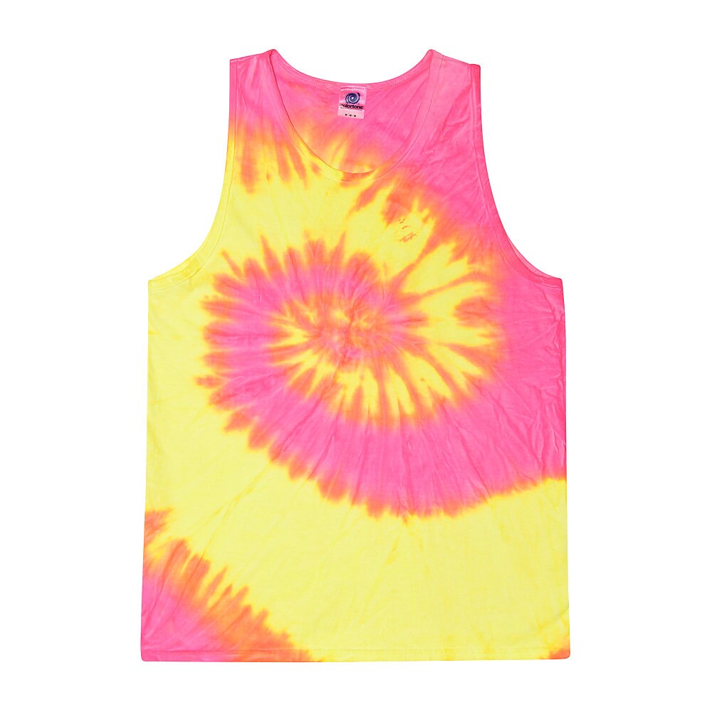 Tie Dye Tank Top Neon Bright Colors Fun New Jersey Knit Tank Top Unisex ...