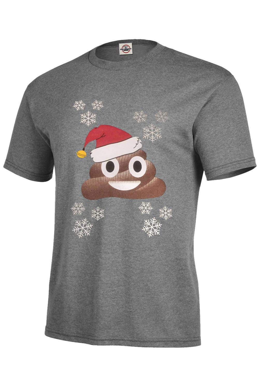 Funny Poop Emoji Santa Christmas Short Sleeve , Long Sleeve, T-shirt ...