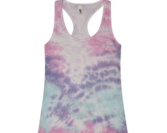 Tie Dye Tank Top Neon Bright Colors Fun New jersey knit tank | Etsy