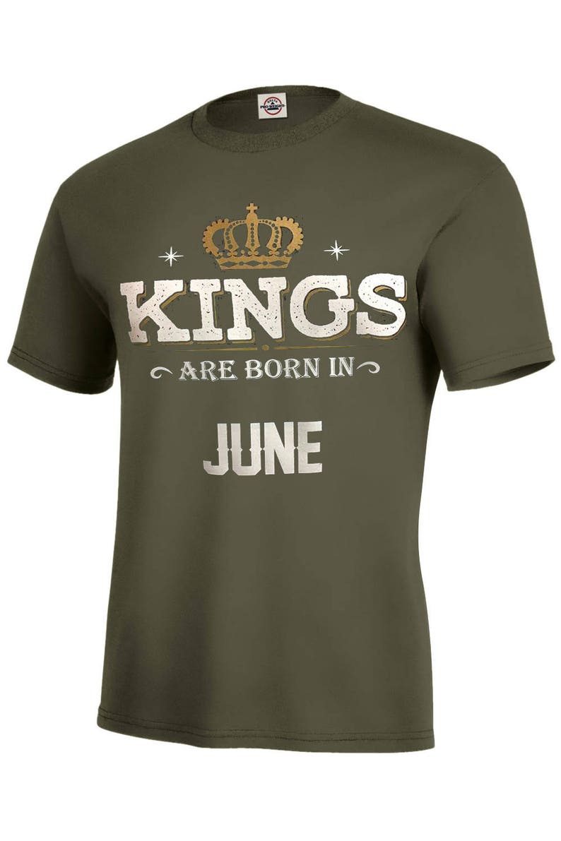 Kings Are Born In... Choose Your Birthday Month Men's T-shirt, Long ...