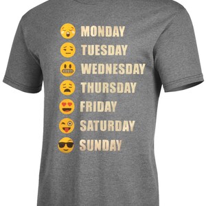 Weekly Emoji Life EMOJI T-shirt Assorted Colors Kids Size S-XL at ...
