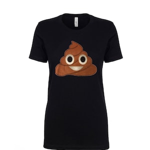 S#@T Emoji Women's Slim Cut T Shirt Poop FUNNY SMILING POOP - Etsy
