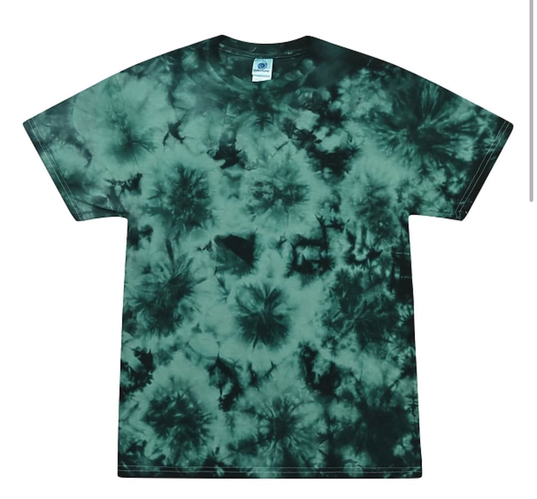 Crystal Wash Short Sleeves T Shirt Tie Dye Neon Bright Colors Fun New T