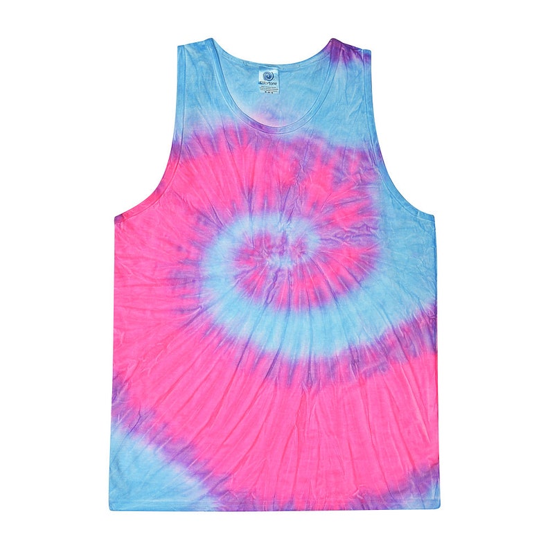 Tie Dye Tank Top Neon Bright Colors Fun New jersey knit tank | Etsy