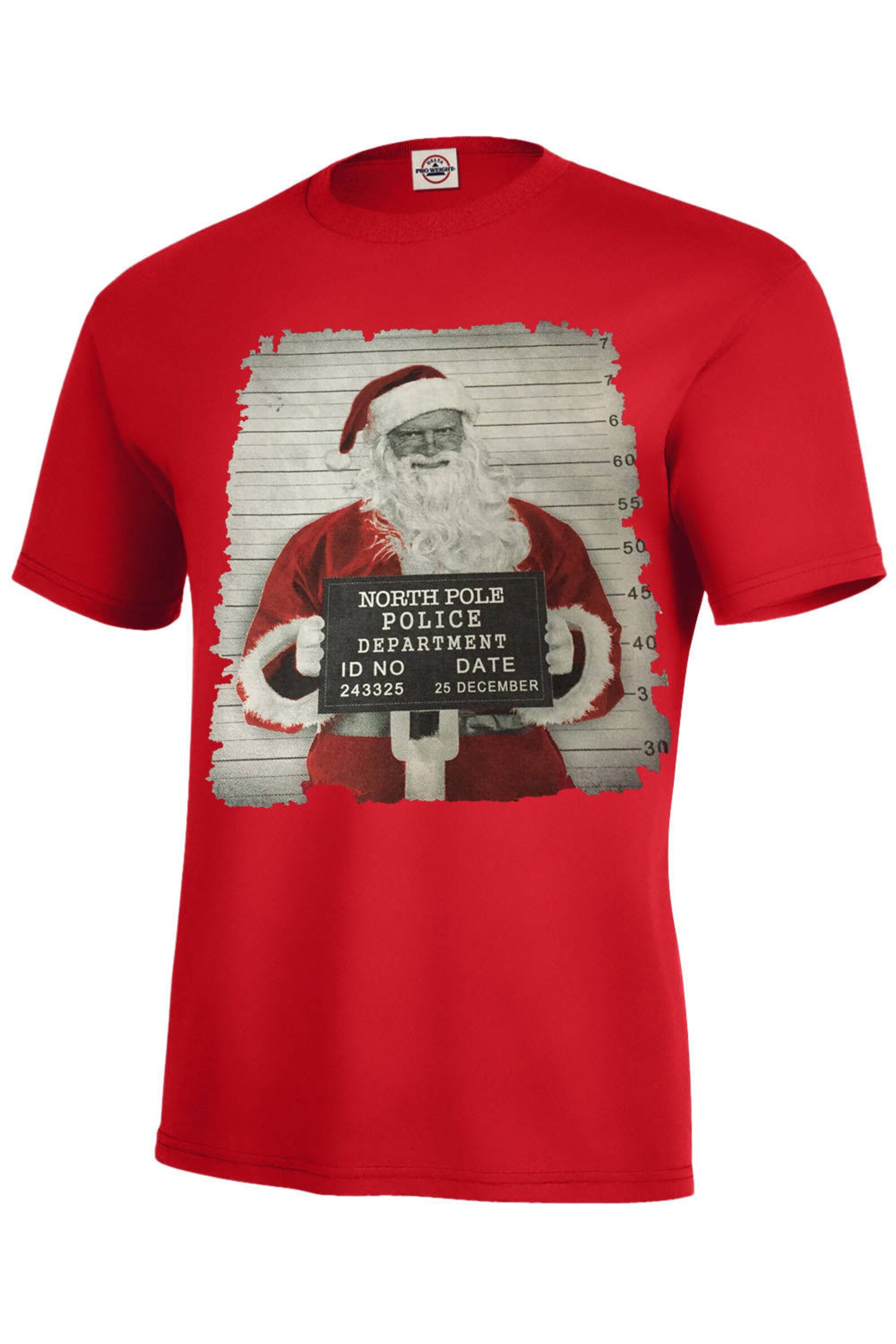 Santa Mugshot T-SHIRT Christmas-merry S-5XL Sort Sleeve, Long Sleeve ...