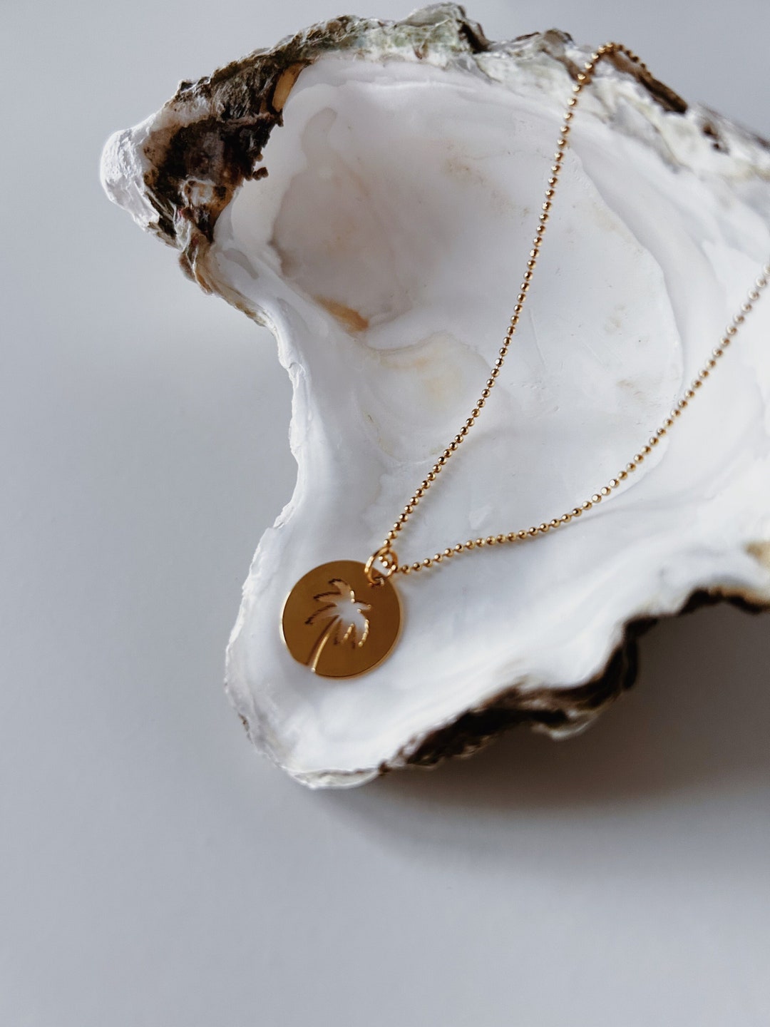 The Palm - Silver Gold Plated Palm Tree Necklace. Gold Penadant ...