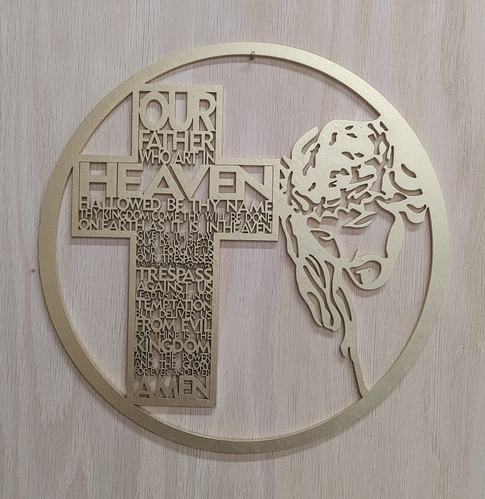 Our Father the Lords Prayer Cross Jesus Christ - Etsy