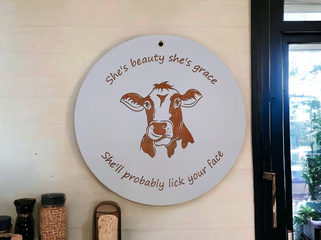 Laser Engraved Cow Picture - Etsy