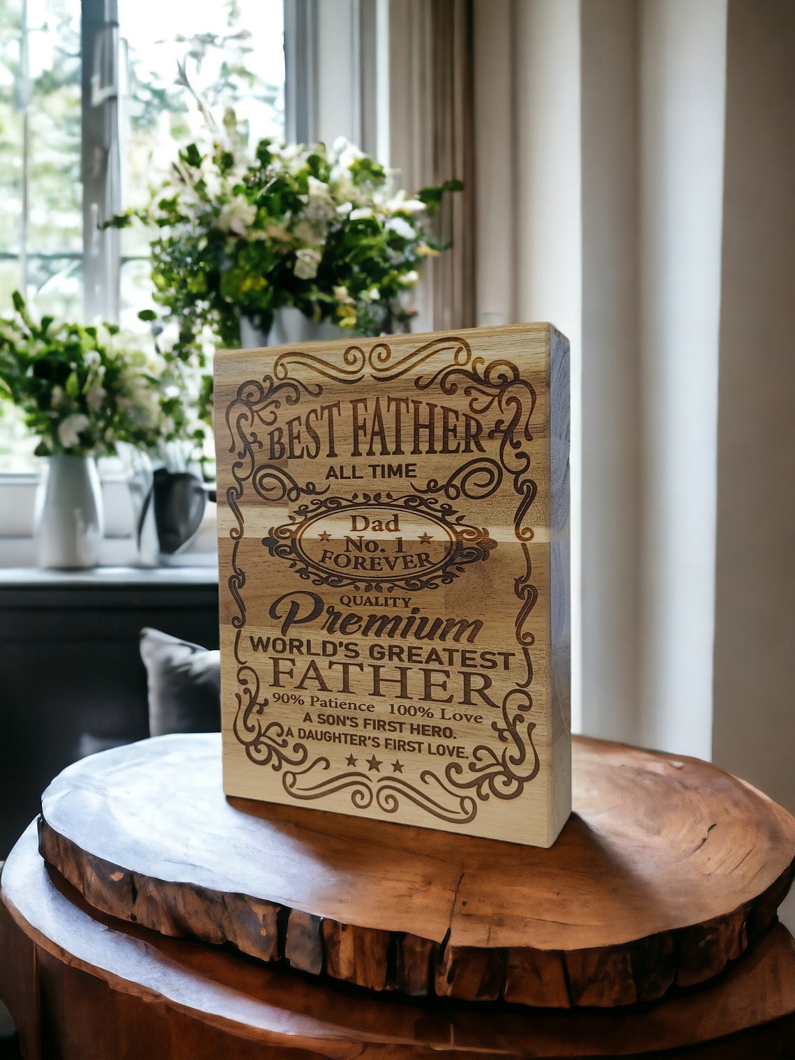 Best Father Wood Sign - Etsy