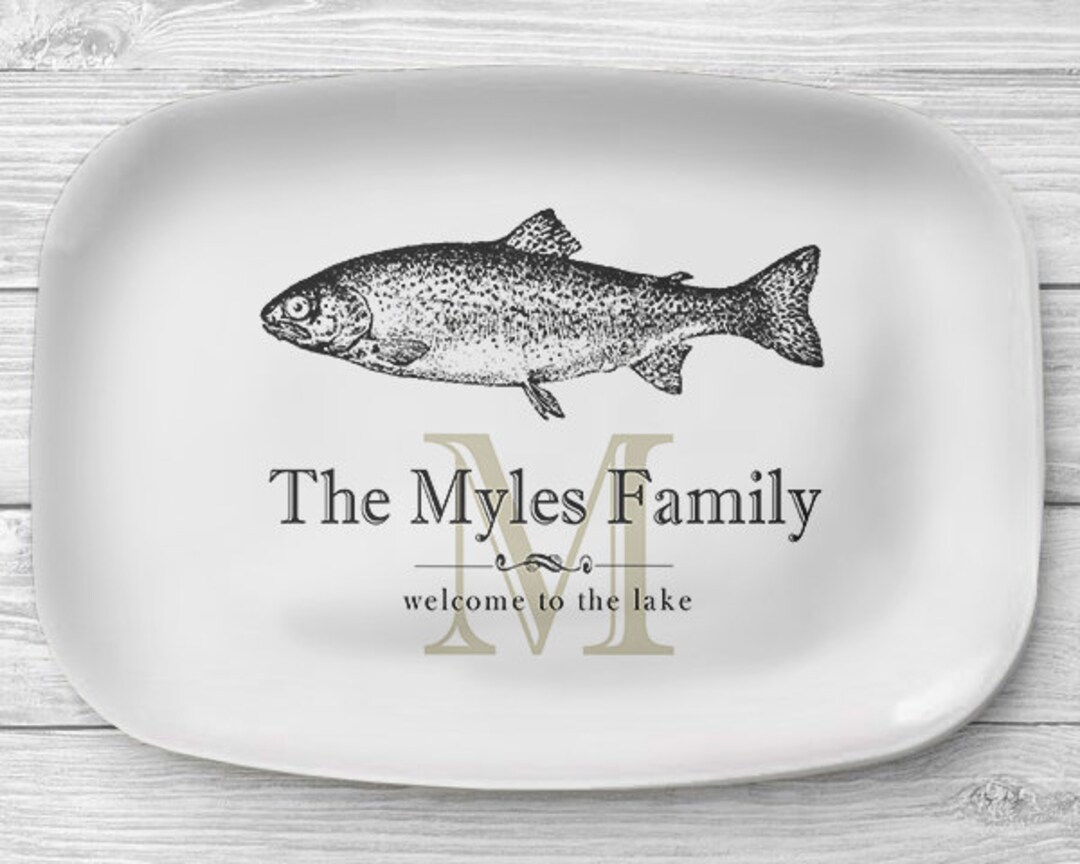 Melamine Fish Platter Personalized Lake Home Serving Platter - Etsy