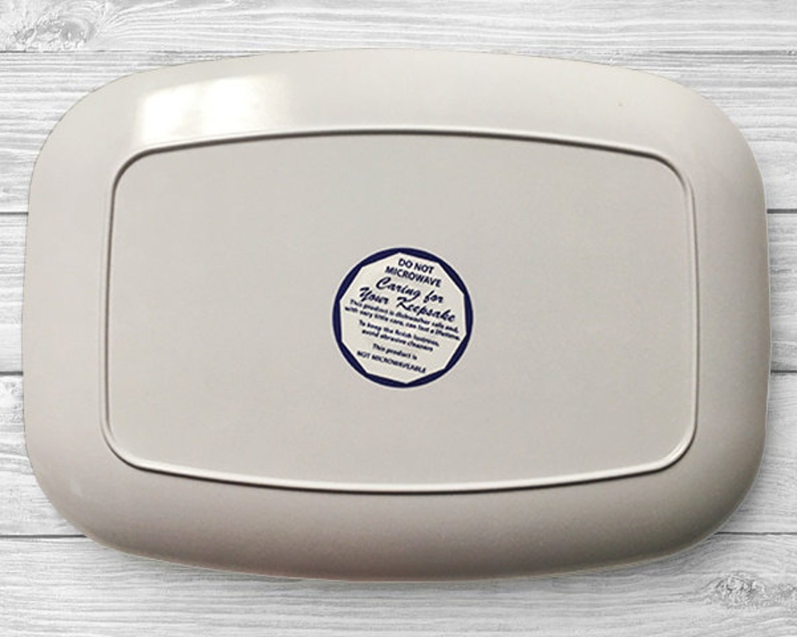 Personalized Serving Tray Ivory Family Name Platter | Etsy