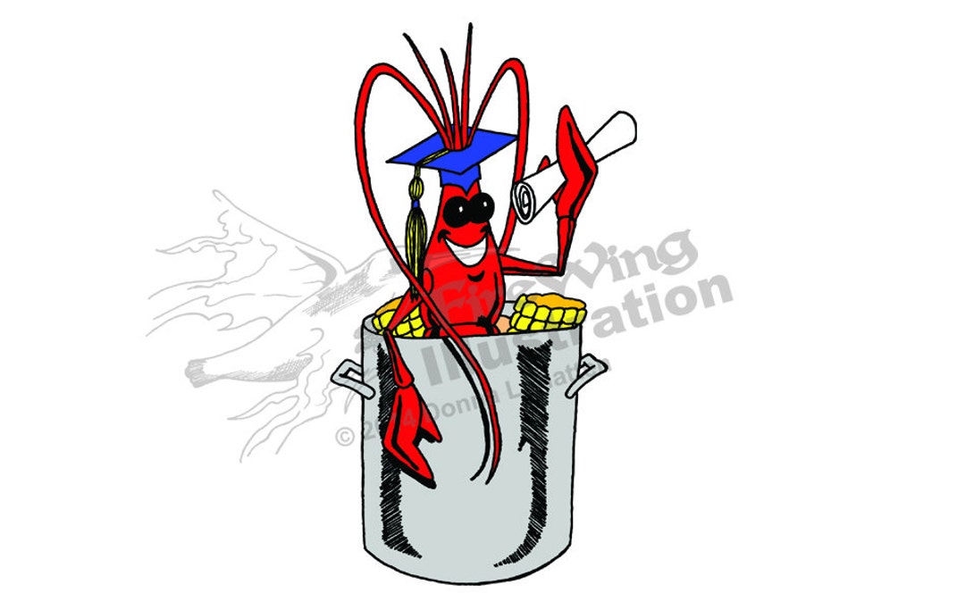 Graduation Crawfish Boil Graphic BLUE - Etsy