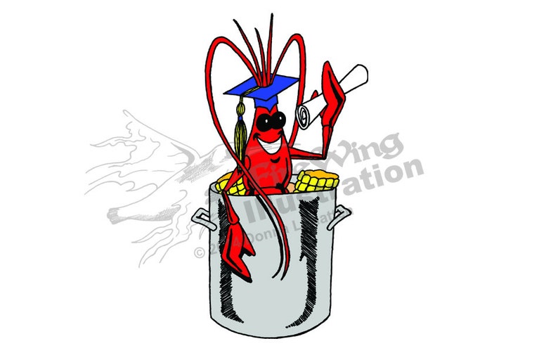 Graduation Crawfish Boil Graphic BLUE - Etsy