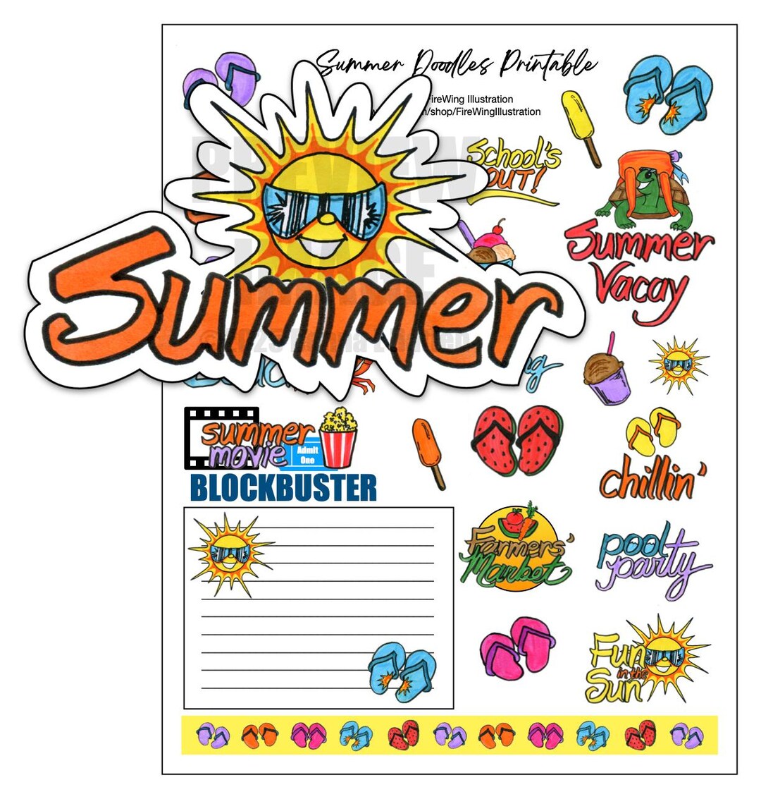 Summer Journal Ephemera Printable - Etsy