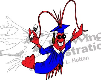 Graduation Crawfish Boil Graphic BLUE - Etsy