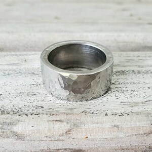 Stainless Steel Ring | Rugged Heavy Duty Ring | Hammered Stainless Ring ...
