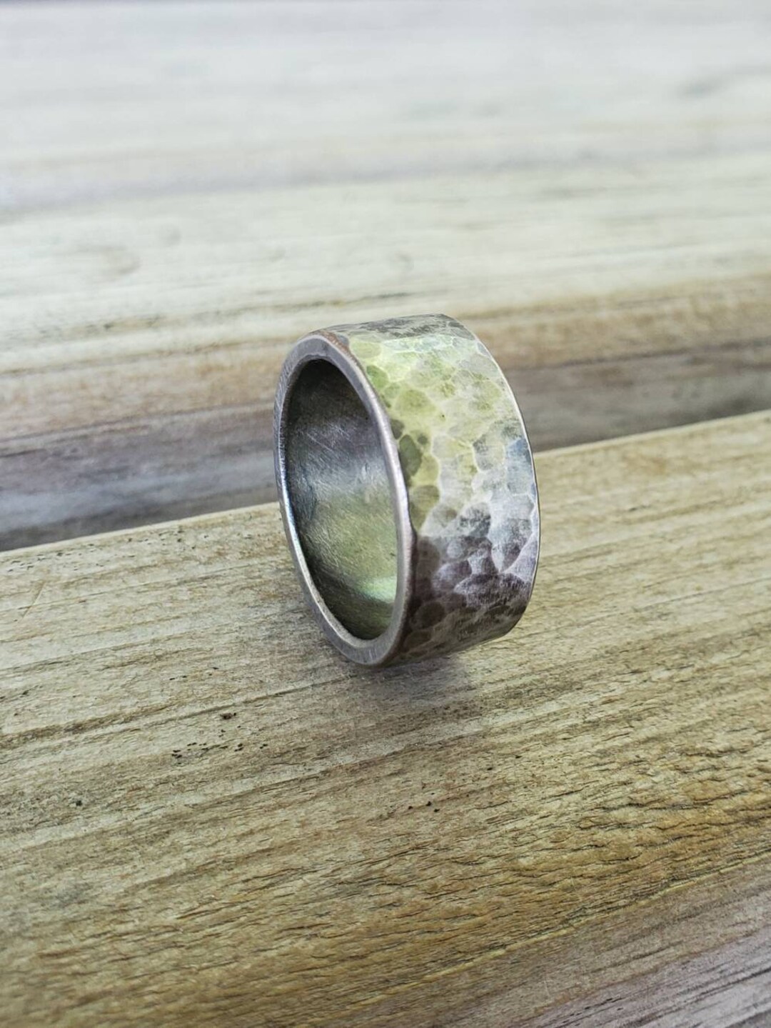 Stainless Steel Ring | Rugged Heavy Duty Ring | Hammered Stainless Ring ...