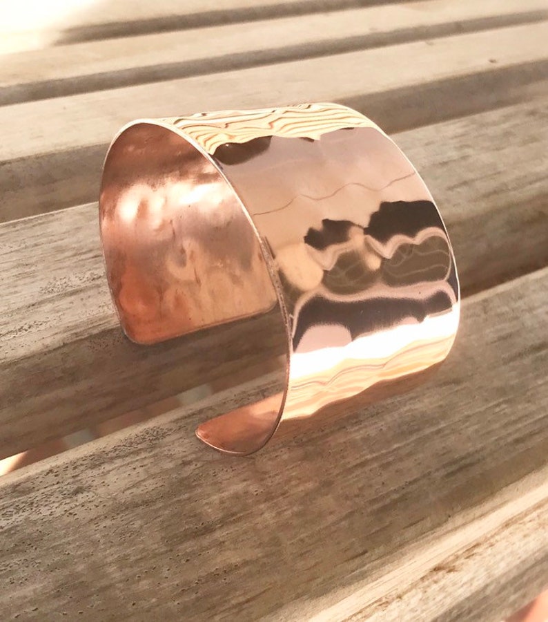 Cold Worked Hammered Copper Cuff Bracelet Customized - Etsy