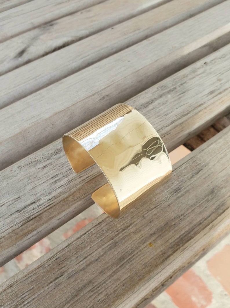 Cold Worked Hammered Brass Cuff Crafted Gold Bracelet - Etsy