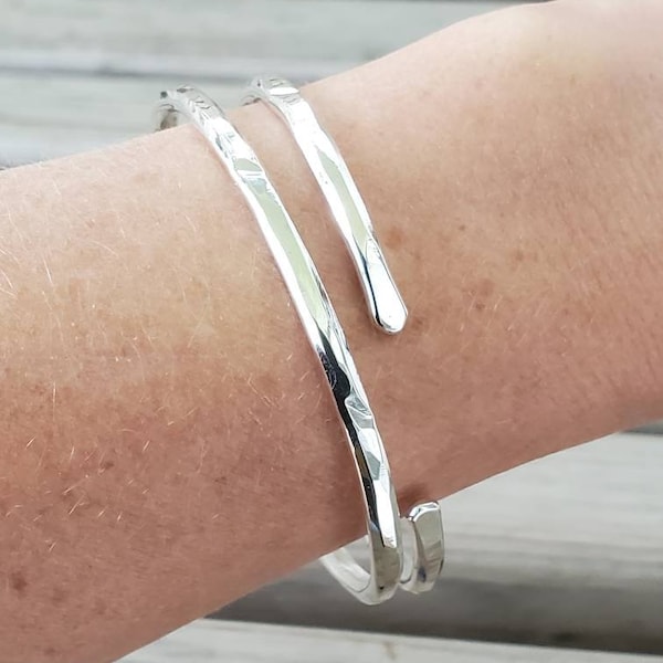 Sterling Silver Bangle Bracelet Set - Etsy