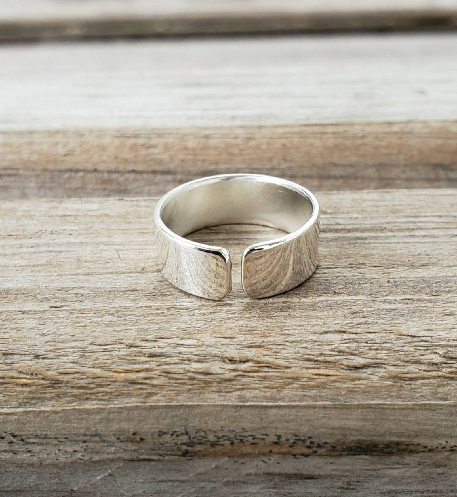 Smooth 925 Sterling Silver Thumb Ring for Men and Women Boho - Etsy