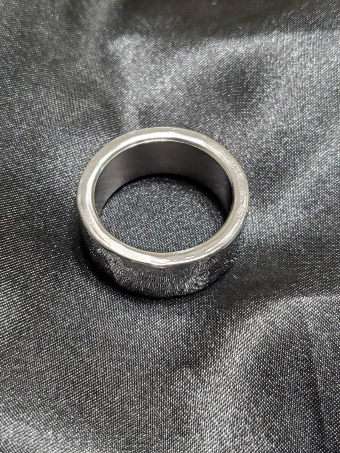 Stainless Steel Ring Rugged Heavy Duty Ring Hammered - Etsy