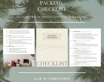 Printable Travel Packing Checklist, Ultimate Packing Checklist, Summer ...