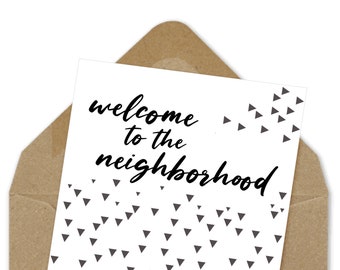 Editable Welcome to the Neighborhood Cards Instant Download - Etsy