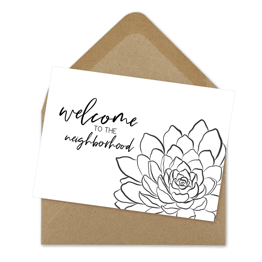 Welcome to the Neighborhood Printable Card, Neighbor Card, Neighborhood ...