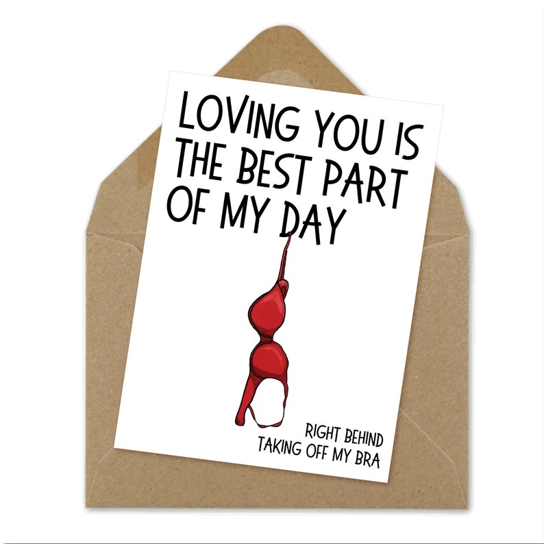 Taking Bra Off Printable Card Printable Love Card Anniversary Card Card For Husband A6 Etsy