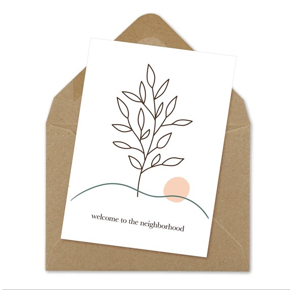 Welcome to the Neighborhood Printable Card Neighbor Card - Etsy